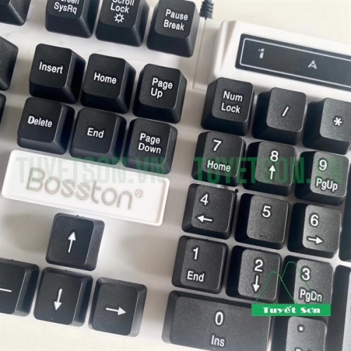Bàn phím có dây Led giả cơ Bosston 808 - Tuyết Sơn PP trọn gói thiết bị văn phòng + dịch vụ sửa chữa