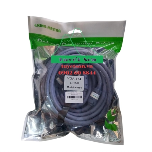 Cáp VGA 10m Kingmaster KV404 - Tuyết Sơn PP trọn gói thiết bị văn phòng + dịch vụ sửa chữa