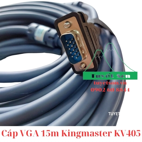 Cáp VGA 15m Kingmaster KV405 - Tuyết Sơn PP trọn gói thiết bị văn phòng + dịch vụ sửa chữa